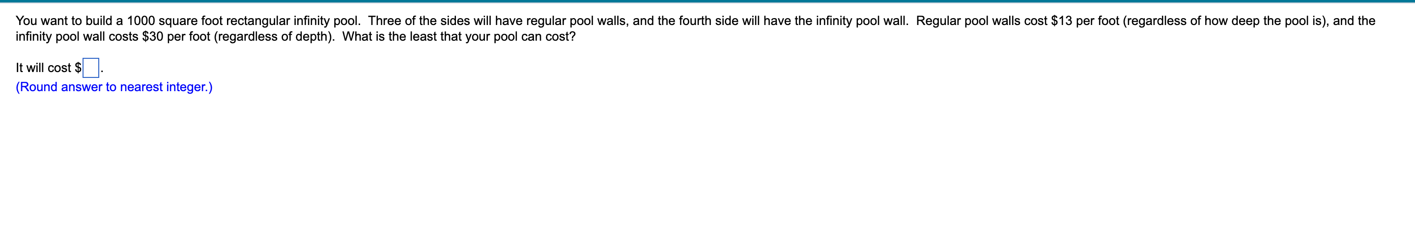 [Solved]: You want to build a 1000 square foot rectangular