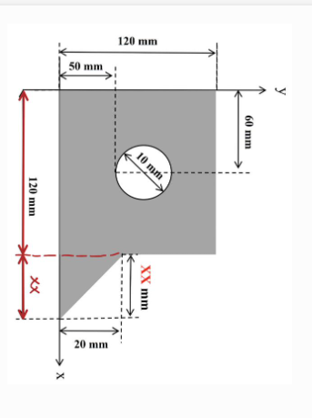 Solved Given the following irregular shape, determine the | Chegg.com