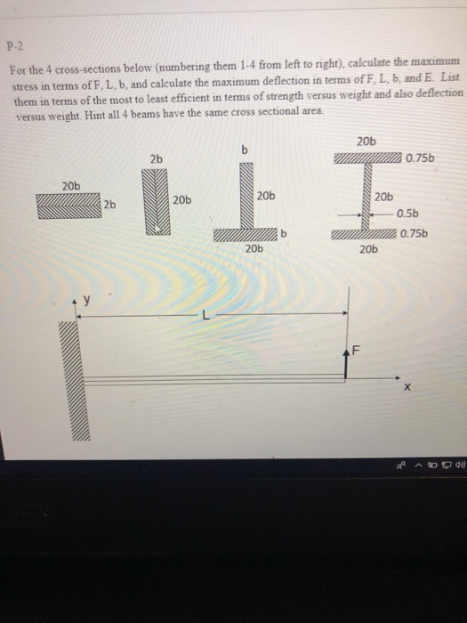 Solved P-2 For the 4 cross-sections below (numbering them | Chegg.com