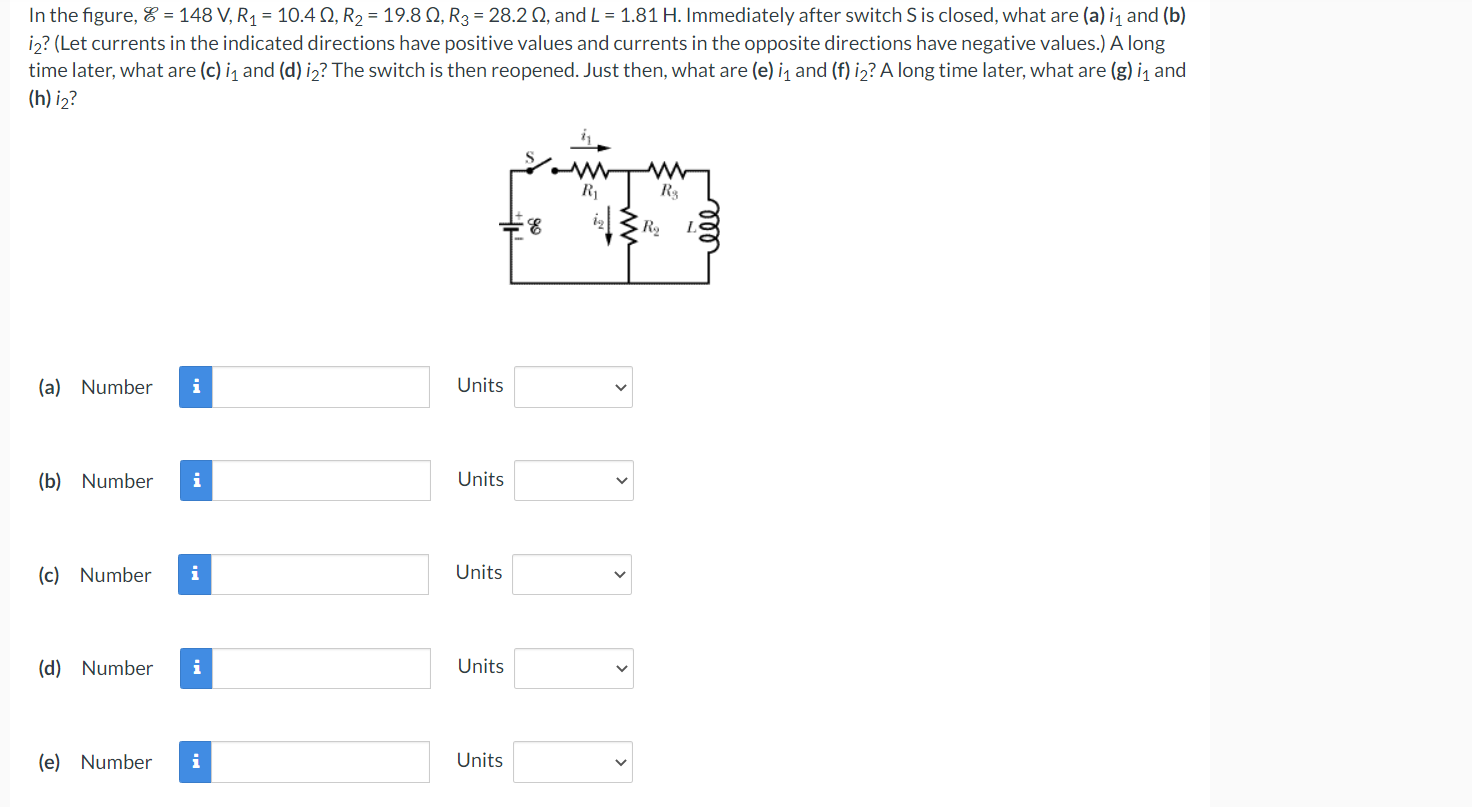 Solved In the figure, E=148 V,R1=10.4Ω,R2=19.8Ω,R3=28.2Ω, | Chegg.com