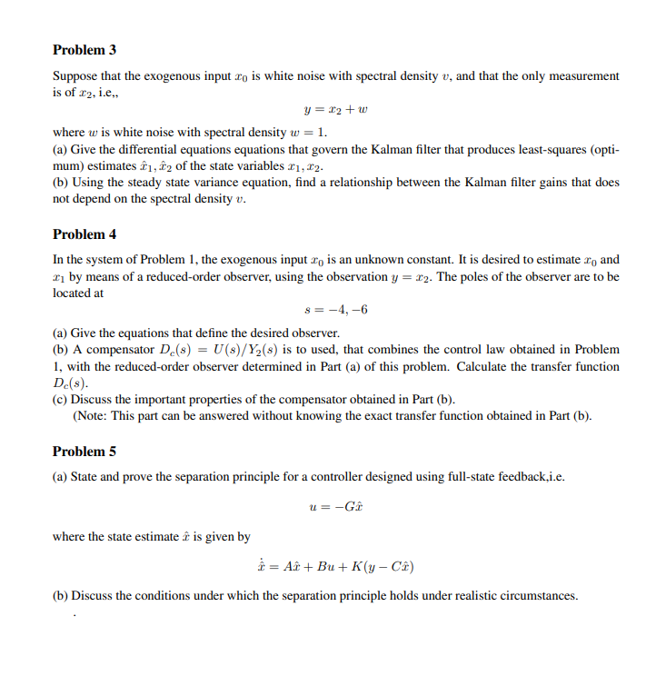 Solved Problem 1 A certain dynamic process is governed by | Chegg.com