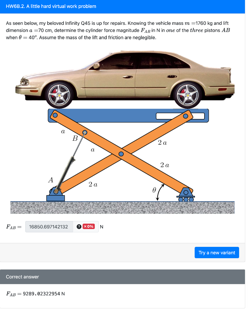 Solved As seen below, my beloved Infinity Q45 is up for | Chegg.com