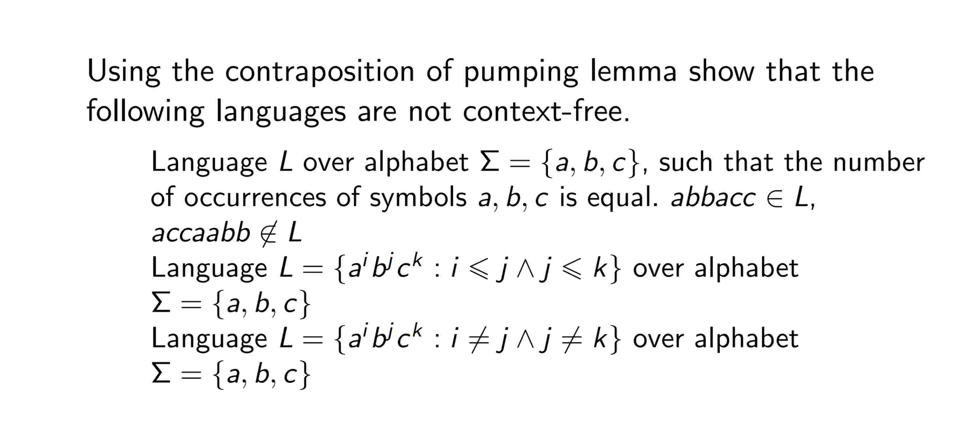 High Quality SOLUTION Using the contraposition of ﻿pumping lemma show that | Chegg.com