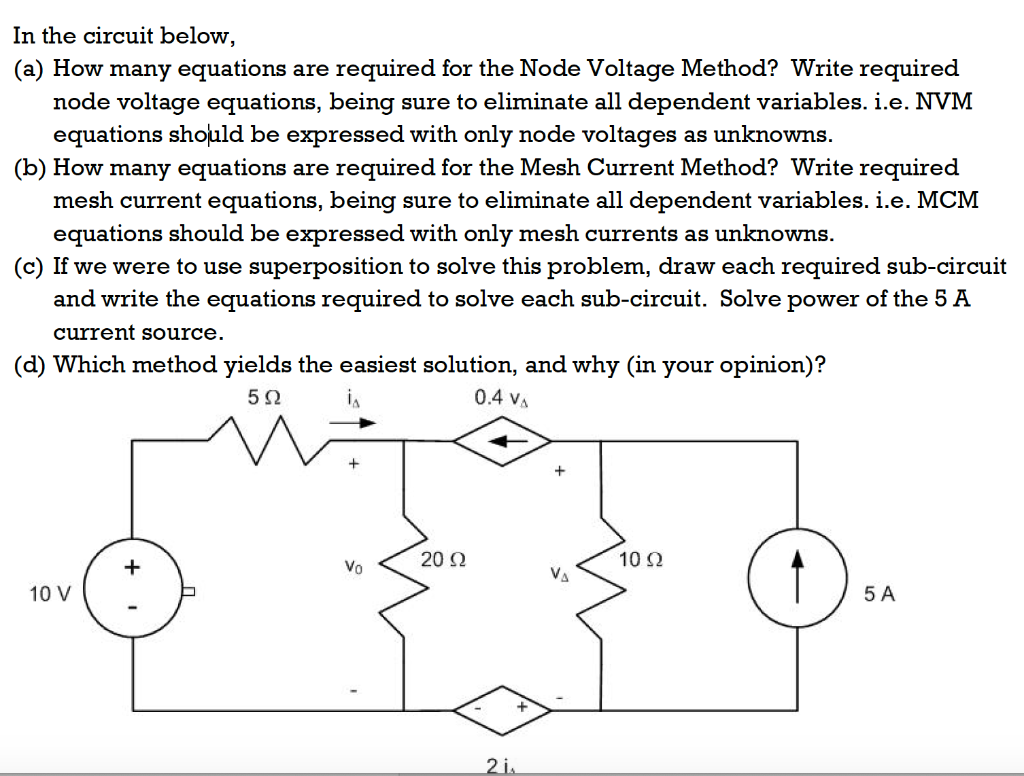 Solved 7. (a) Find Vo using superposition (b) Write nodal | Chegg.com