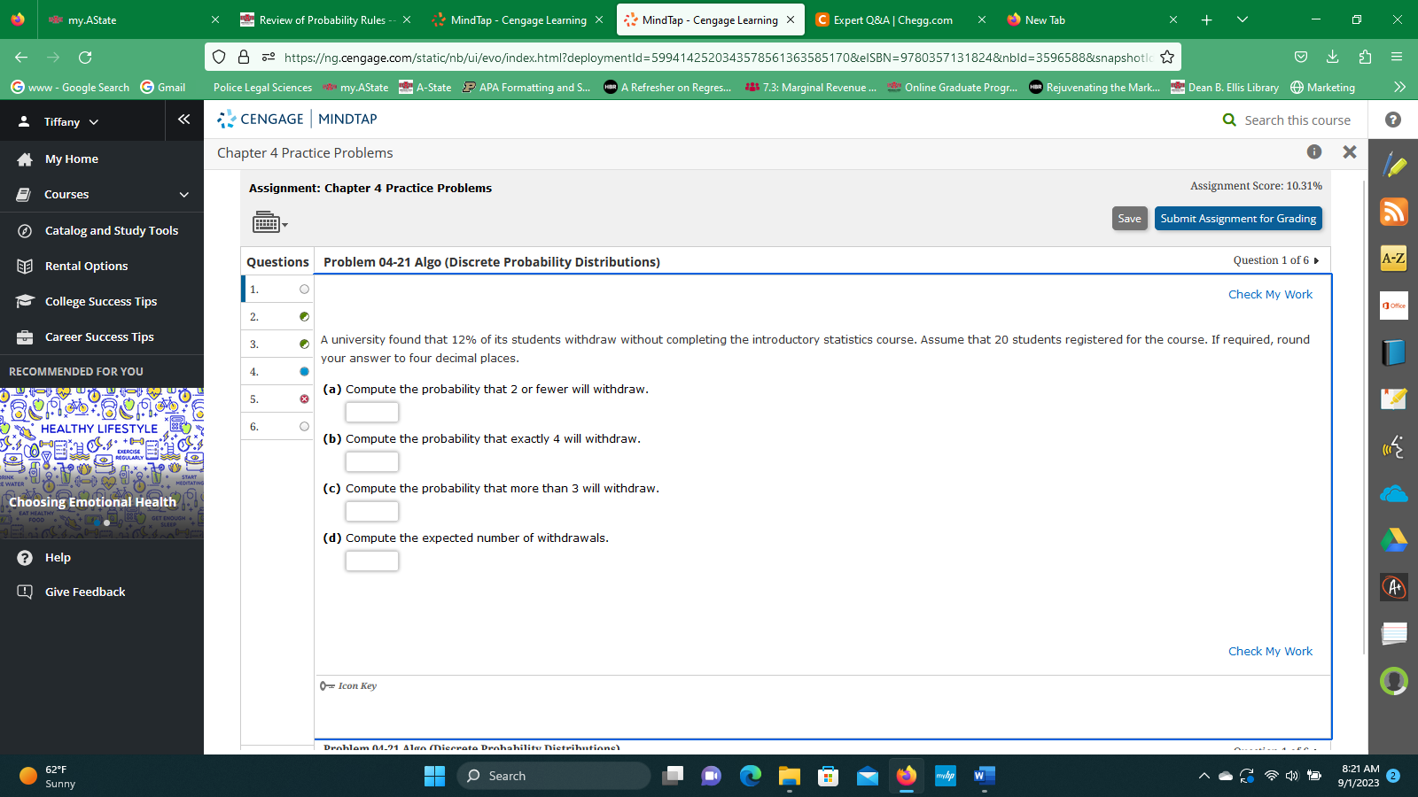 Solved Assignment: Chapter 4 Practice Problems Questions | Chegg.com