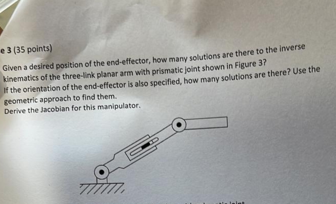 Solved Given a desired position of the end-effector, how | Chegg.com