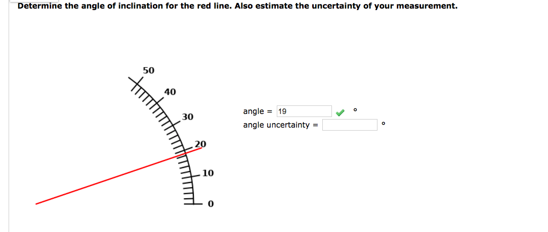 Solved Determine the angle of inclination for the red line. | Chegg.com