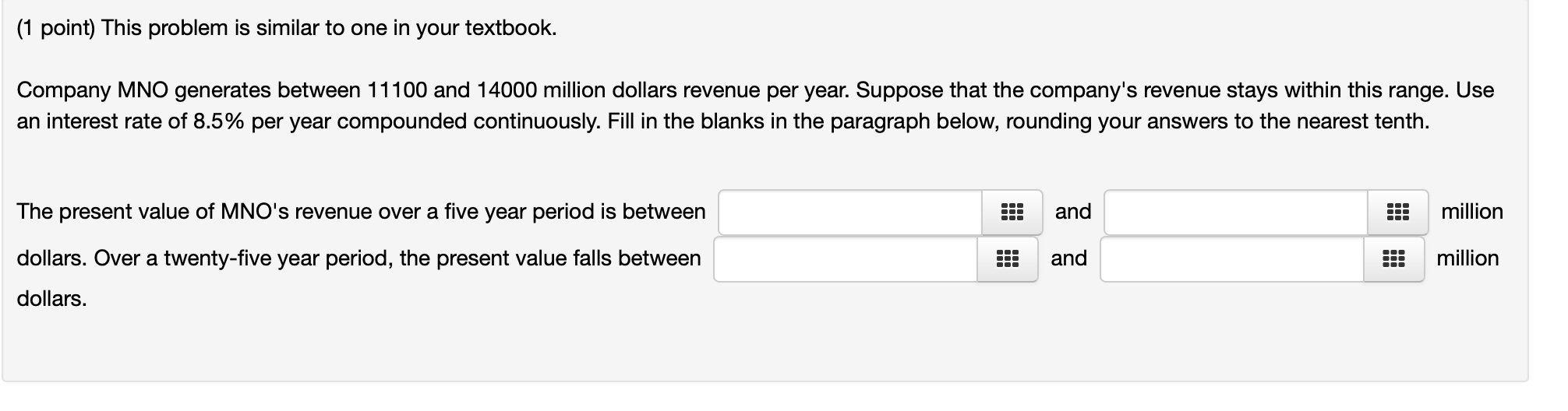 Solved (1 point) This problem is similar to one in your | Chegg.com