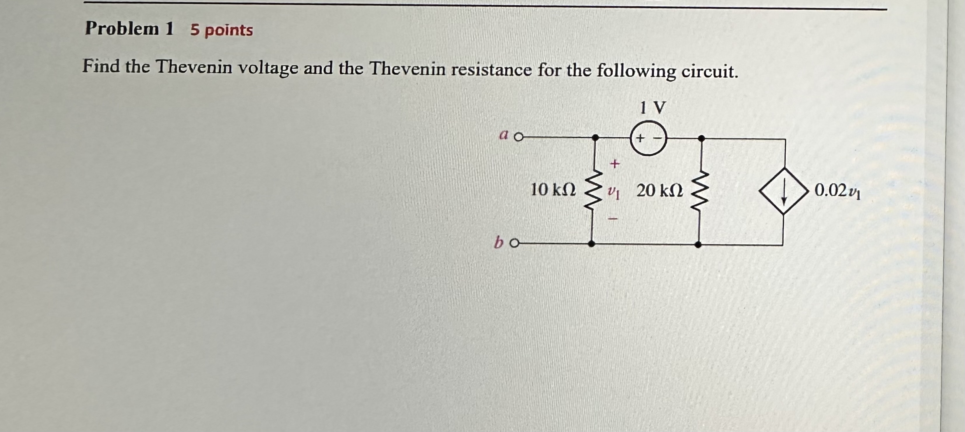 Solved Find the Thevenin voltage and the Thevenin resistance | Chegg.com