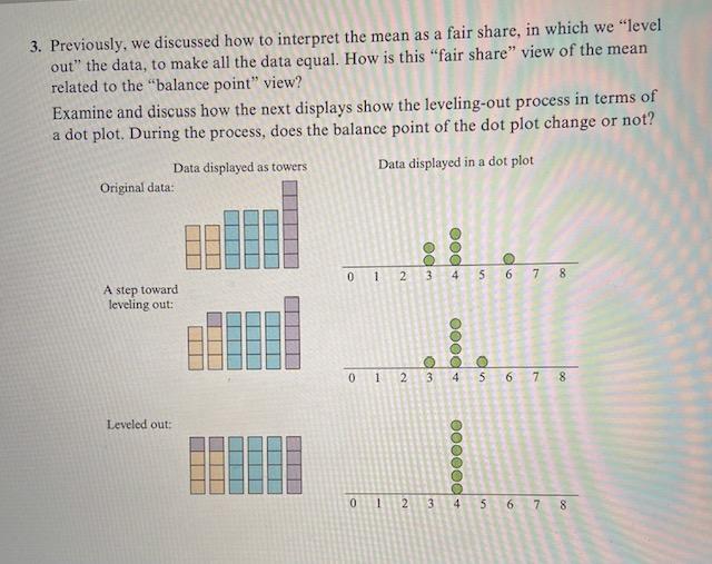 3. Previously, we discussed how to interpret the mean | Chegg.com