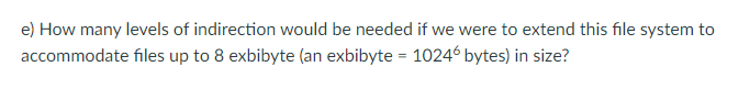 Solved For These Questions Consider A Unix Like File System 