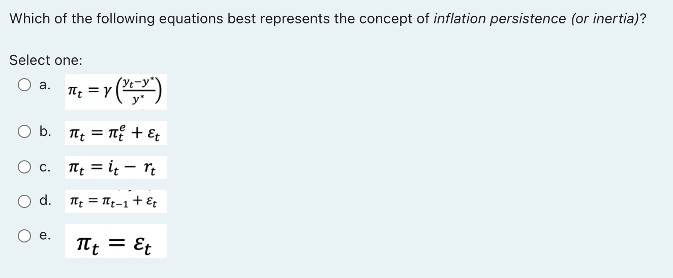 Solved Which of the following equations best represents the | Chegg.com