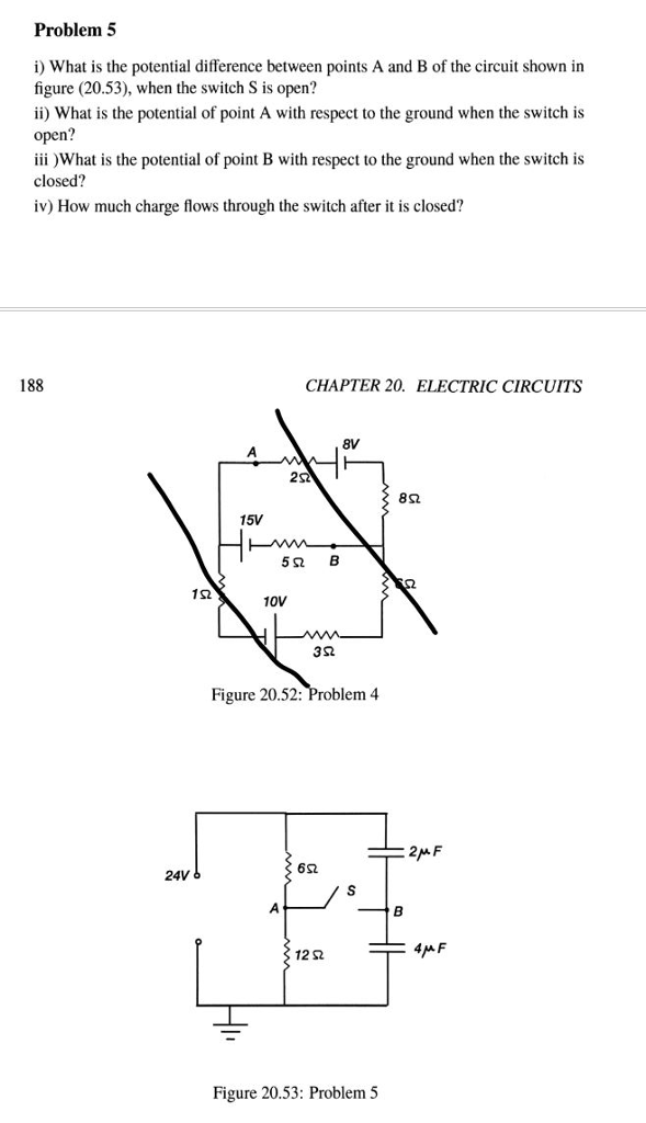 Solved Problem 5 i) What is the potential difference between | Chegg.com