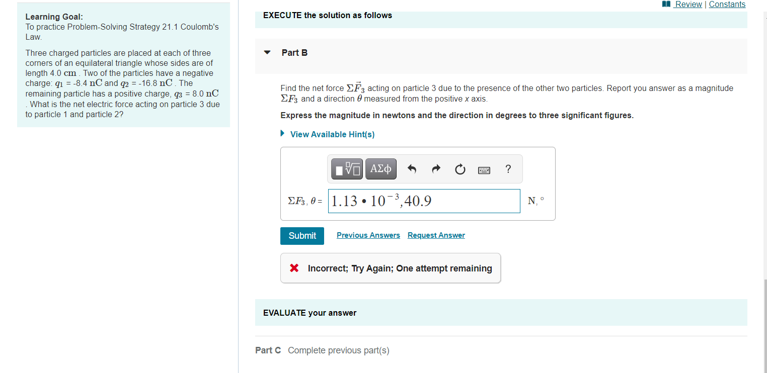 Solved Review Constants EXECUTE the solution as follows | Chegg.com