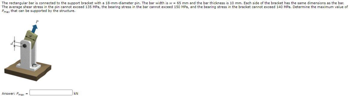 Solved The rectangular bar is connected to the support | Chegg.com