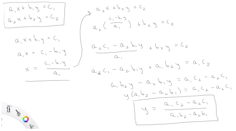 a1x+b1y=c1a2x+b2y=c2 Once that information is input | Chegg.com