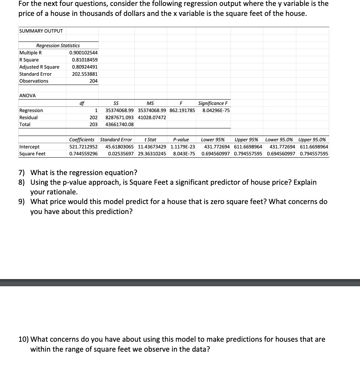Solved For the next four questions, consider the following | Chegg.com