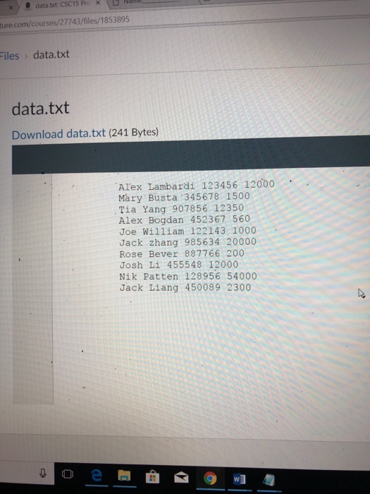 Solved CSC 15 Project #4 ATM machine: Create a program to | Chegg.com