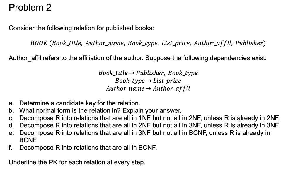 Solved Consider the following relation for published books: | Chegg.com Solved Consider the following relation for published books: | Chegg.com