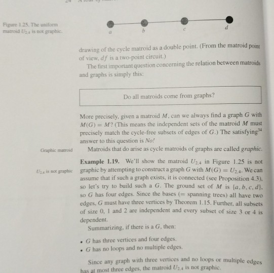 (b) Show that the non-Fano matroid F of Figure 1.15 | Chegg.com