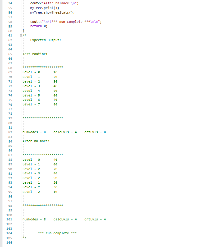 Solved Write the code to balance the binary tree. Hint: that | Chegg.com