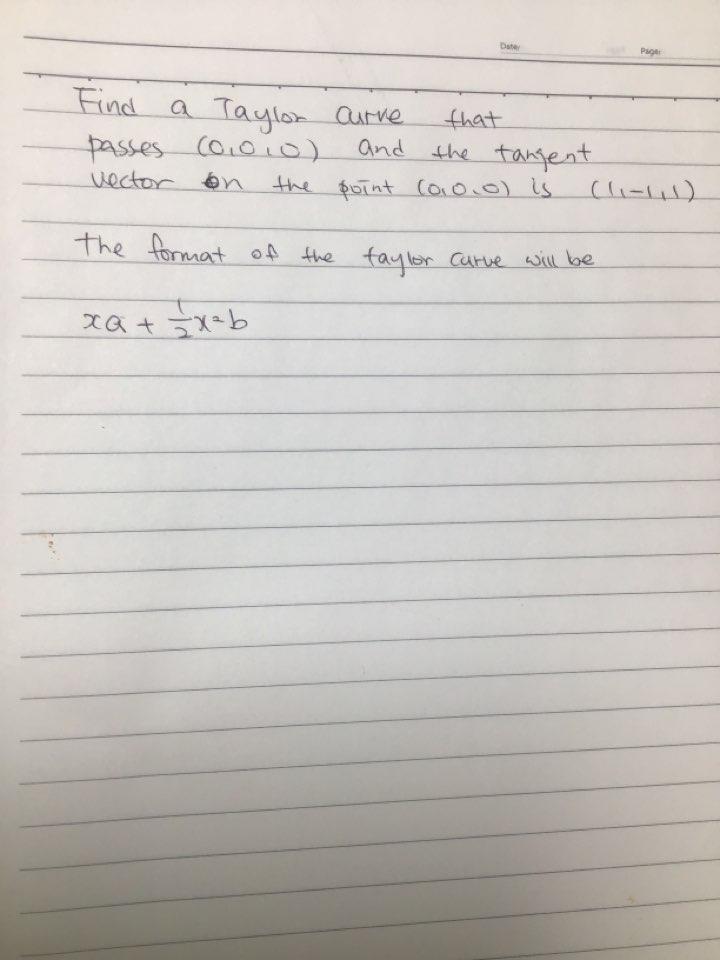 Solved I'm new to the concept taylor curve so could you | Chegg.com