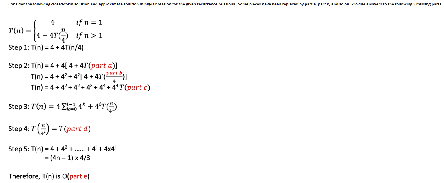 Solved Consider the following closed-form solution and | Chegg.com