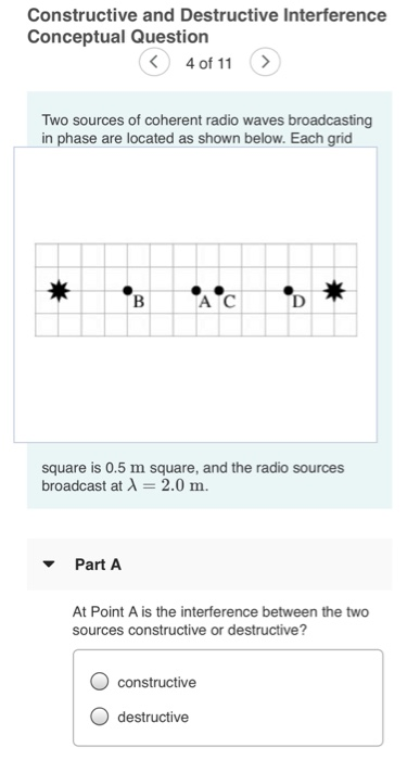 Solved Constructive and Destructive Interference Conceptual | Chegg.com
