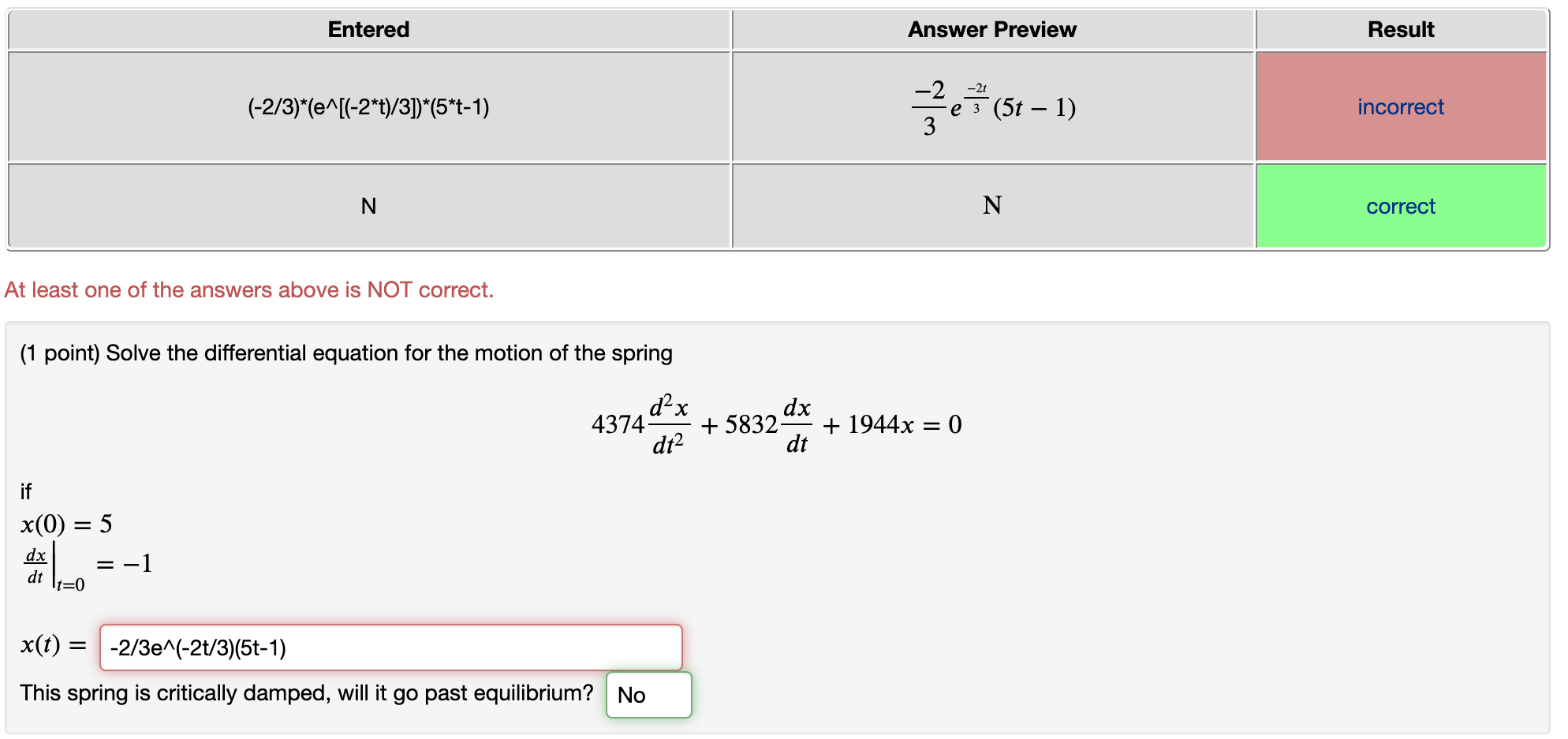 Solved Entered Answer Preview Result | Chegg.com
