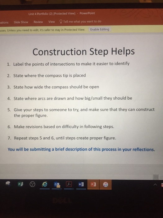 Solved Unit 4 Portfolio (2) [Protected View) PowerPoint ons | Chegg.com