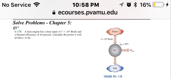 Solved No Service 10:58 PM a ecourses.pvamu.edu Solve | Chegg.com