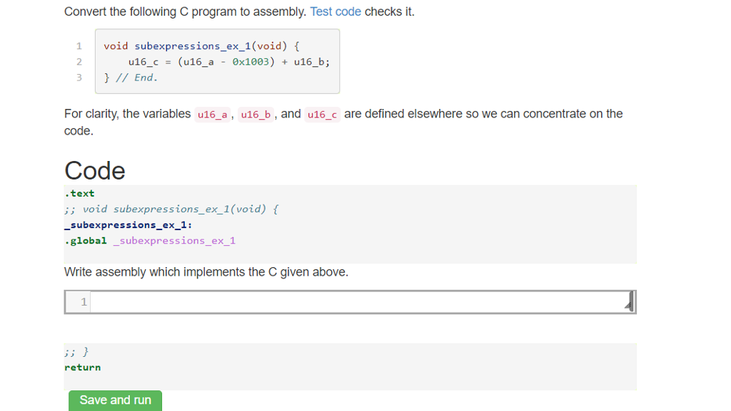 Solved Convert the following C program to assembly. Test | Chegg.com Solved Convert the following C program to assembly. Test | Chegg.com