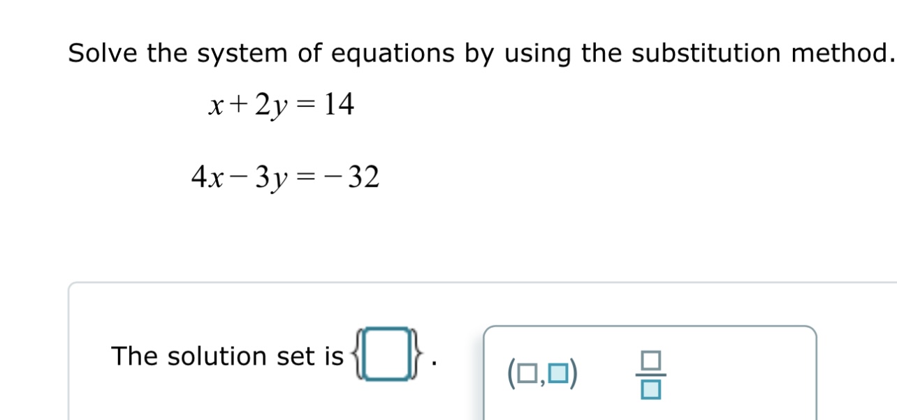 Solved Solve the system of equations by using the | Chegg.com