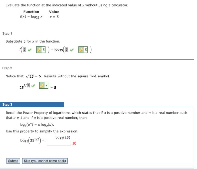 Solved Evaluate the function at the indicated value of x | Chegg.com