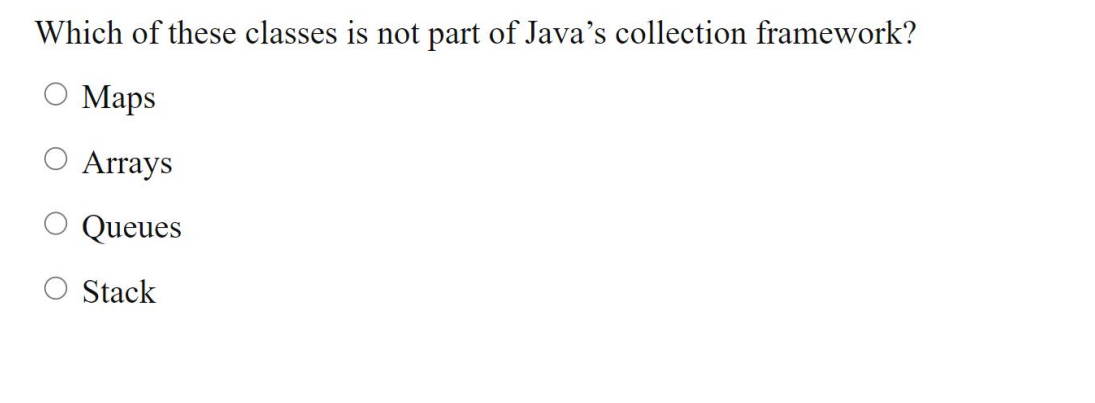 Solved Which of these classes is not part of Java's | Chegg.com