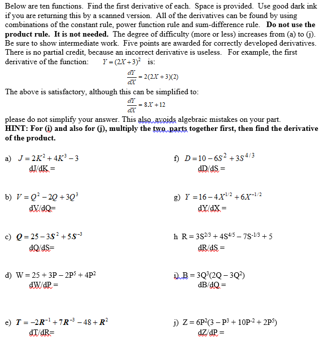 solved-below-are-ten-functions-find-the-first-derivative-chegg