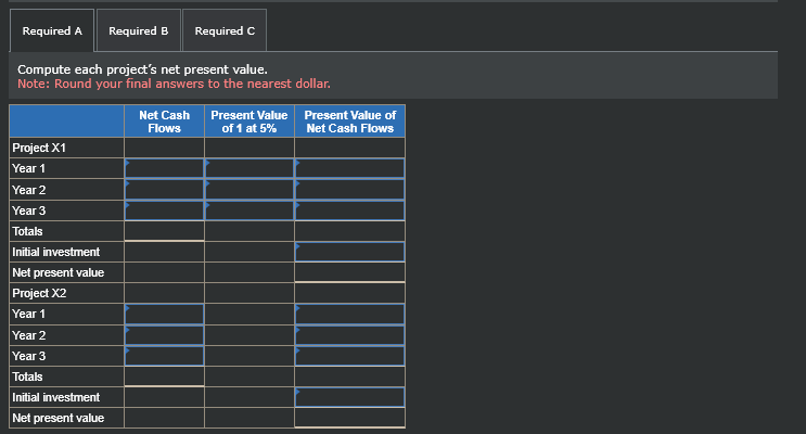 [Solved]: Exercise 11-10 (Algo) Net present value, unequal c