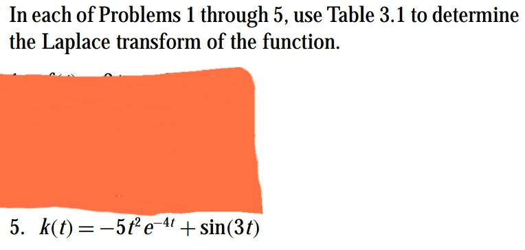 Solved In each of Problems 1 through 5, use Table 3.1 to | Chegg.com