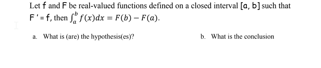 Solved Let f and F be real-valued functions defined on a | Chegg.com