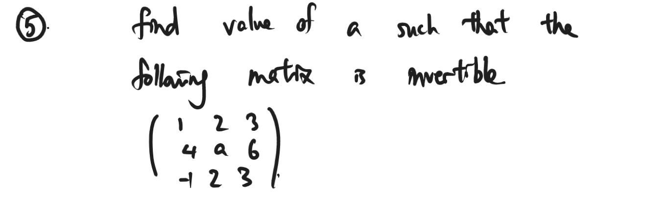 Solved Find value of A such that the following matrix is | Chegg.com