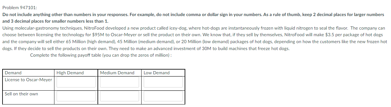 Solved Problem 947101: and 3 decimal places for smaller | Chegg.com