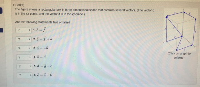 Solved (1 point) The figure shows a rectangular box in | Chegg.com