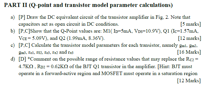 Solved Fig. 2: A three-stage transistor amplifierPART II | Chegg.com