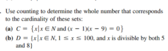 Solved Use counting to determine the whole number that | Chegg.com