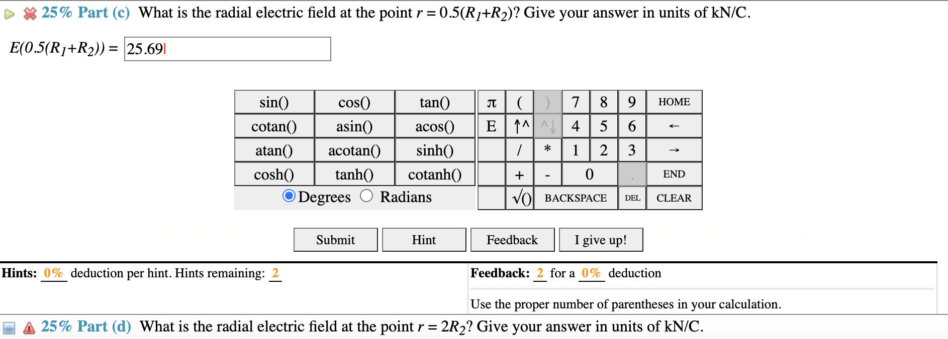 Solved (14\%) Problem 6: A hollow non-conducting spherical | Chegg.com