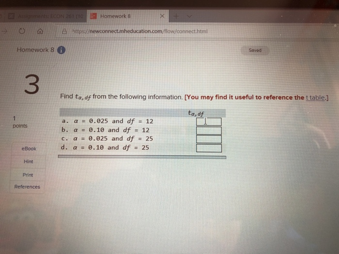 Solved pments ECON 261 (10 O 仚 :: 6.https:/ Homework 8 6 | Chegg.com