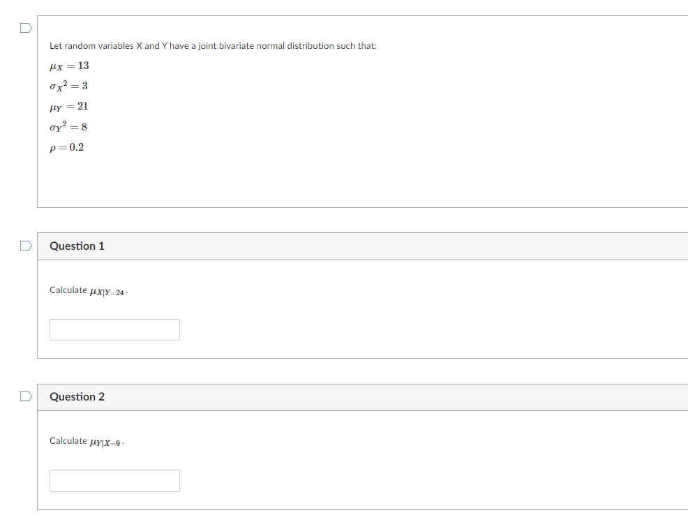 Solved Let random variables X and Y have a joint bivariate | Chegg.com