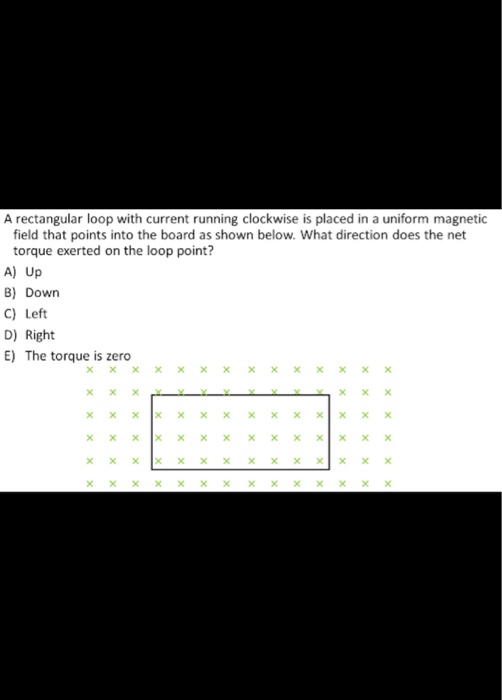 Solved A rectangular loop with current running clockwise | Chegg.com