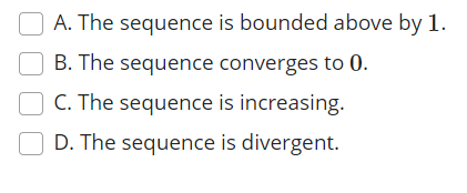 Solved Choose the correct statement(s) for given sequence 2n | Chegg.com