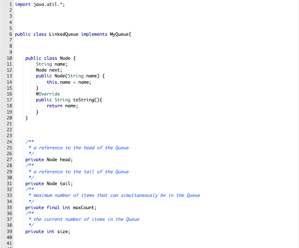 Solved 8.7 Lab 14 - Queue Implementation with LinkedList | Chegg.com